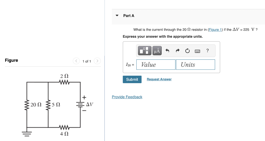 Solved What is the current through the 20Ω resistor in if | Chegg.com