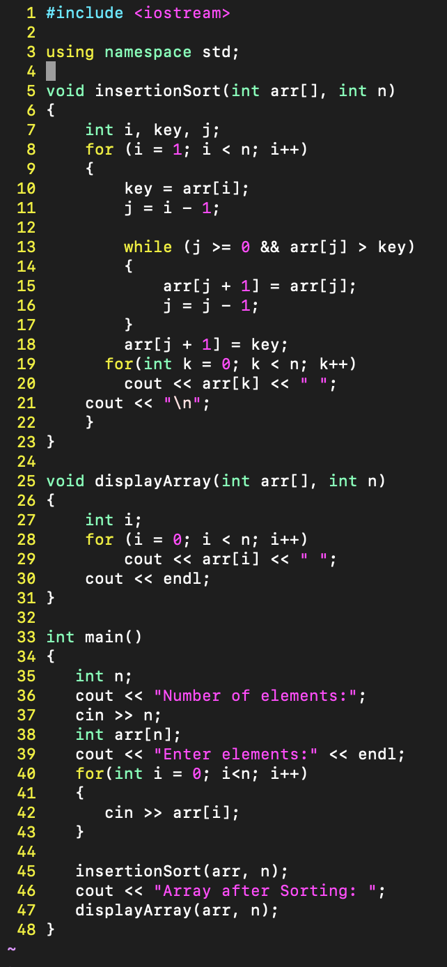 Solved 1 #include 2 3 using namespace std; 4 5 void | Chegg.com