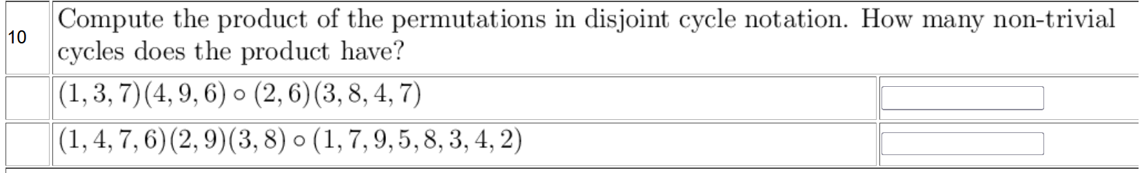 Solved Compute the product of the permutations in disjoint | Chegg.com