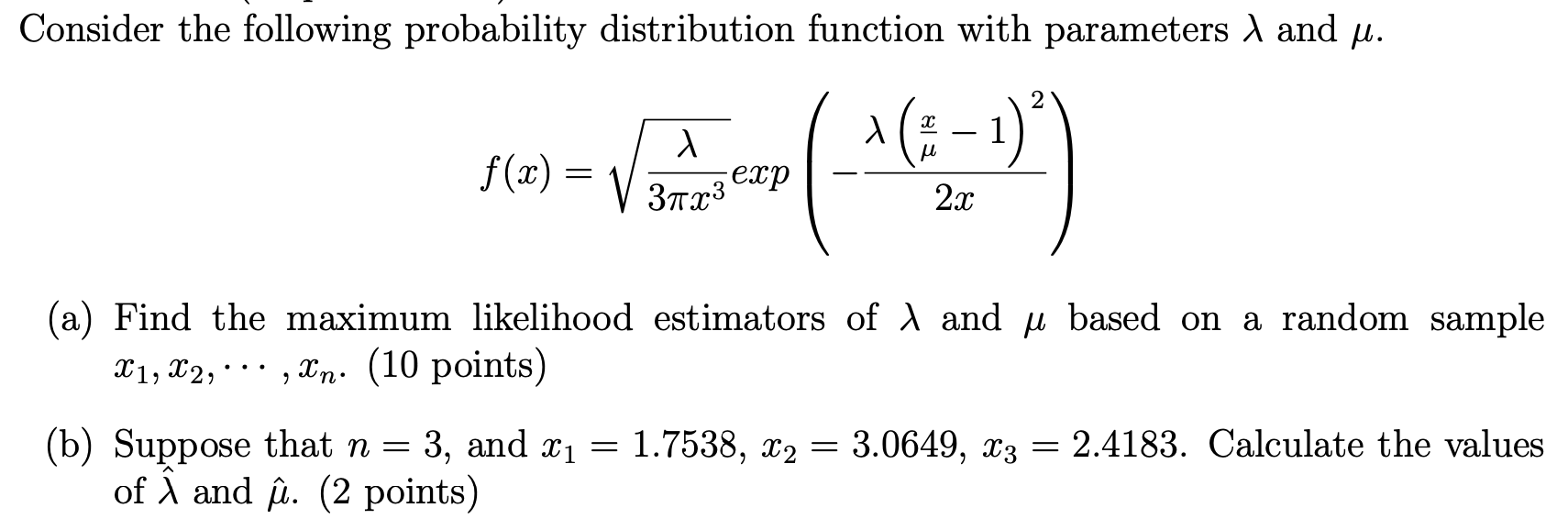 Solved Consider the following probability distribution | Chegg.com