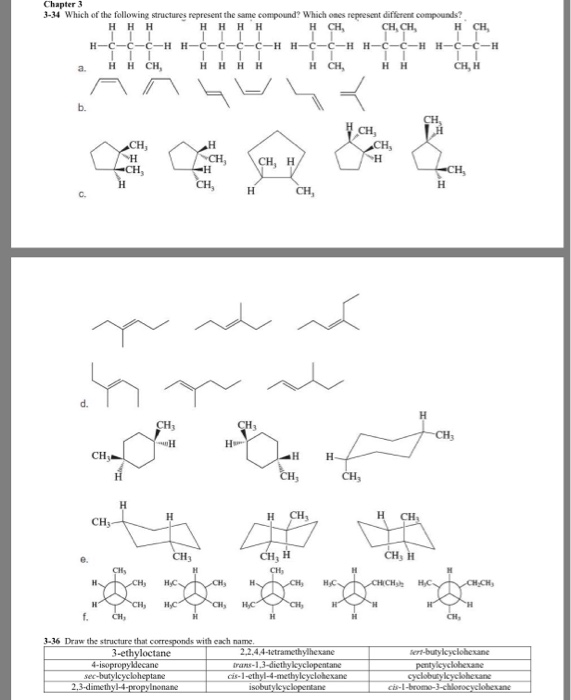 Solved Chapter 3 3-34 Which of the following structures | Chegg.com