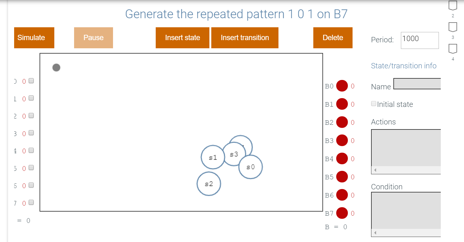 Generate the repeated pattern 101 on B7 Simulate | Chegg.com