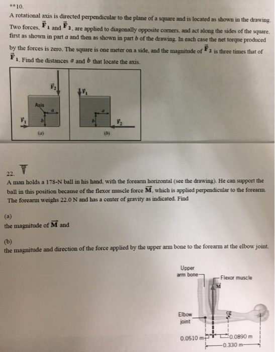 Solved 10 A rotational axis is directed perpendicular to the | Chegg.com