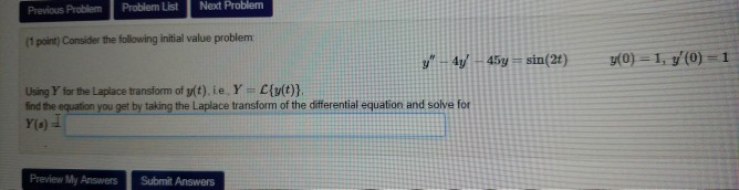 Solved Previous Problem Problem List Next Problenm initial | Chegg.com