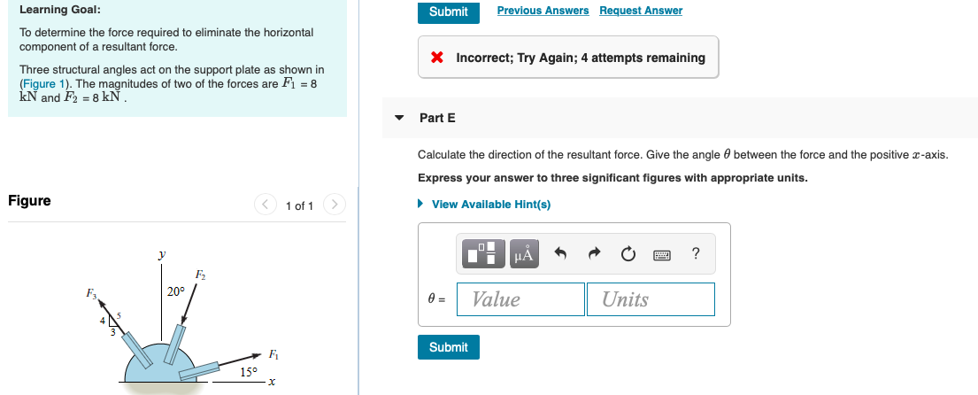 Solved Learning Goal: Calculate the horizontal component of | Chegg.com