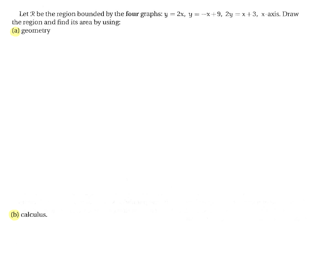 Solved Let R be the region bounded by the four graphs: | Chegg.com