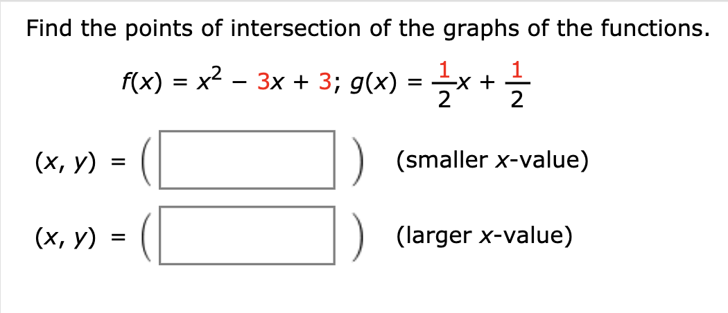 Solved Find the points of intersection of the graphs of the | Chegg.com