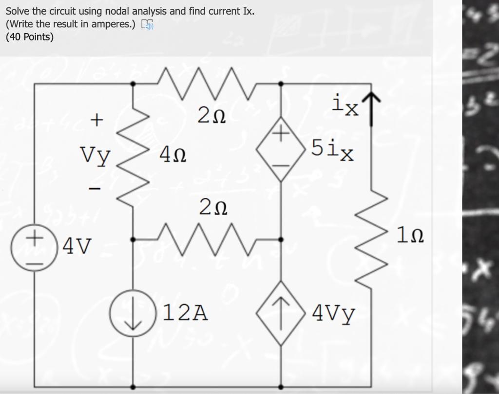 Solved Solve the circuit using nodal analysis and find | Chegg.com