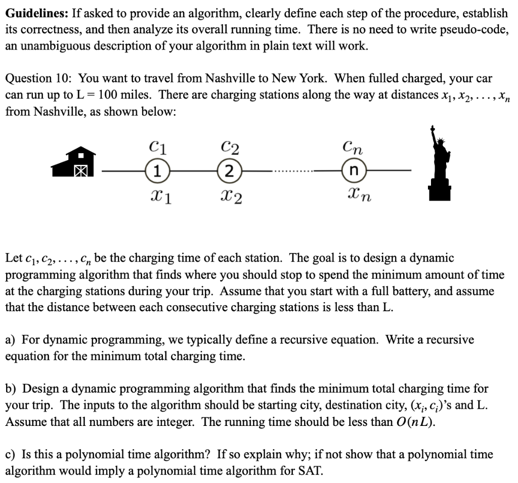 Solved Guidelines: If asked to provide an algorithm, clearly | Chegg.com