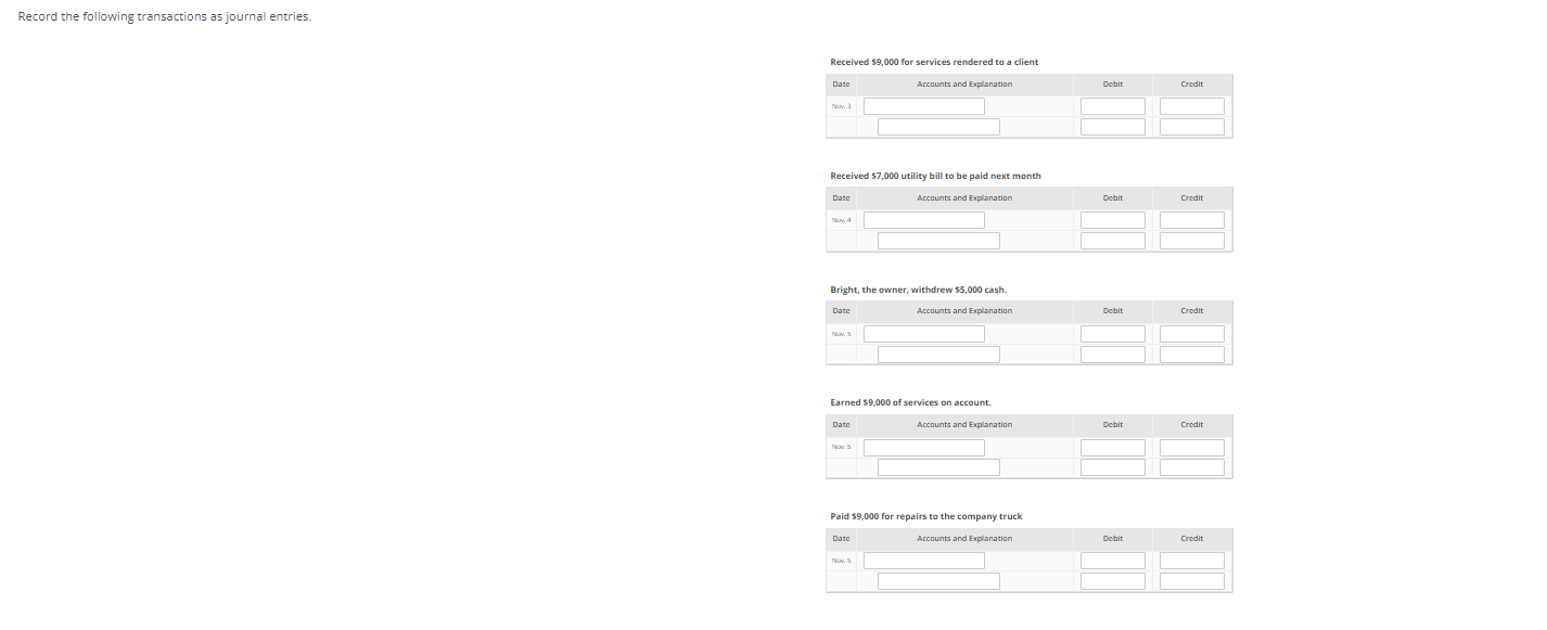 Solved Record the following transactions as journal entries. | Chegg.com