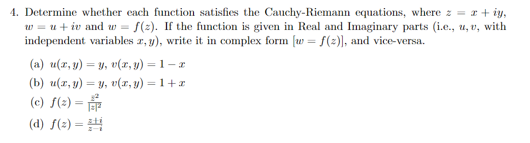 Solved 4. Determine whether each function satisfies the | Chegg.com