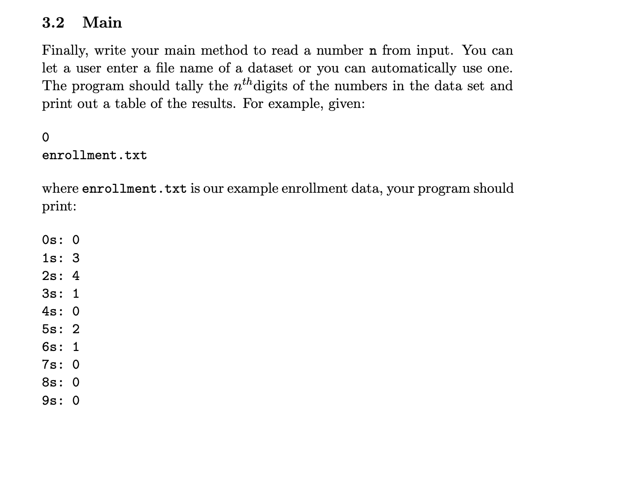 Solved 3 Reading Data You will need to utilize Scanner to | Chegg.com