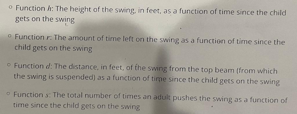 Solved 11.2: IIme on the Swing A child gets on a swing in a | Chegg.com