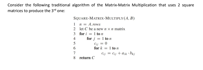 Solved Consider the following traditional algorithm of the | Chegg.com