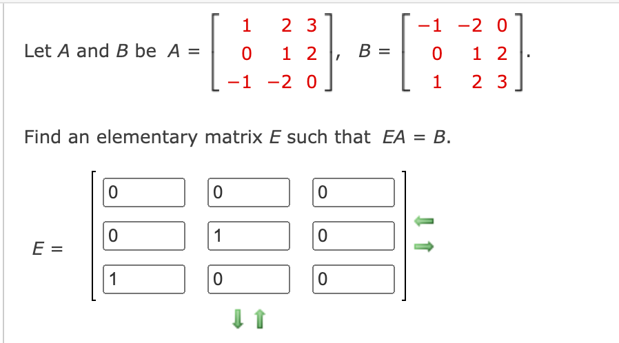 Solved Let A and B be A=⎣⎡10−121−2320⎦⎤,B=⎣⎡−101−212023⎦⎤ | Chegg.com