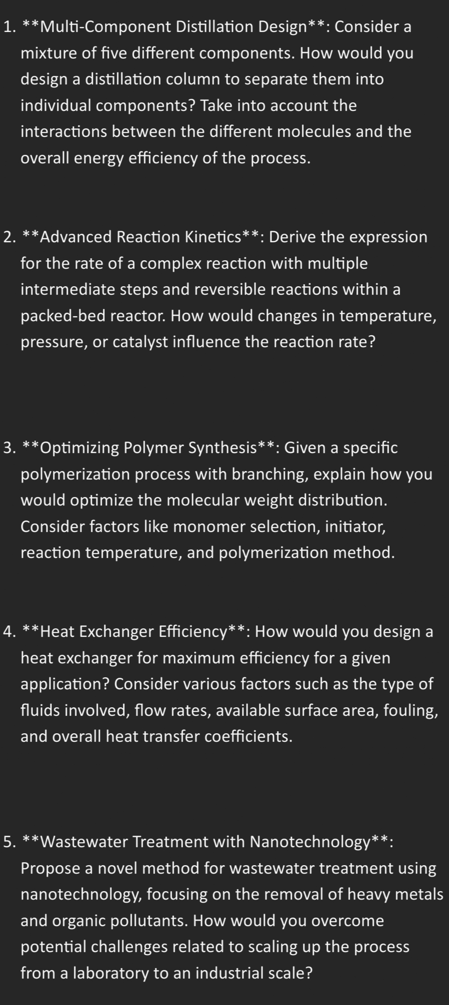 Solved 1. **Multi-Component Distillation Design**: Consider | Chegg.com