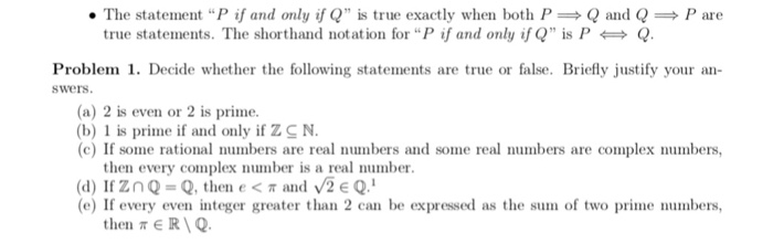 Solved 1. LOGICAL CONNECTIVES Every mathematical statement | Chegg.com
