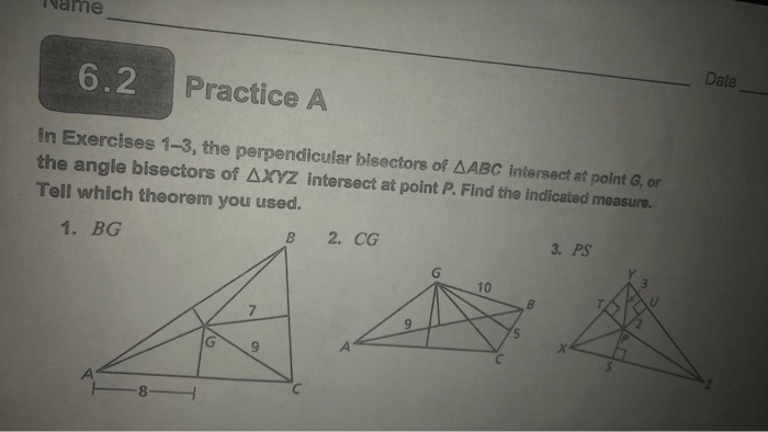 Solved Name Date 6.2 Practice A In Exercises 1-3, the | Chegg.com