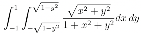 Solved ∫−11∫−1−y21−y21+x2+y2x2+y2dxdy | Chegg.com