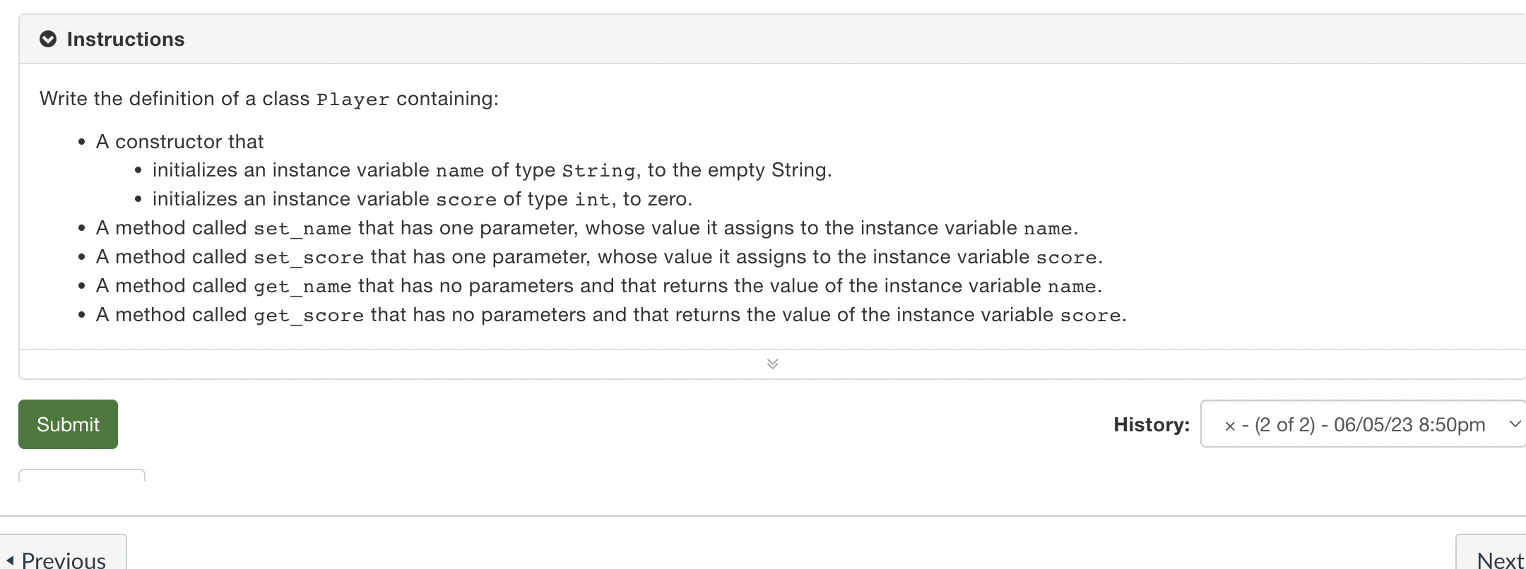 Write the definition of a class Counter containing: - | Chegg.com