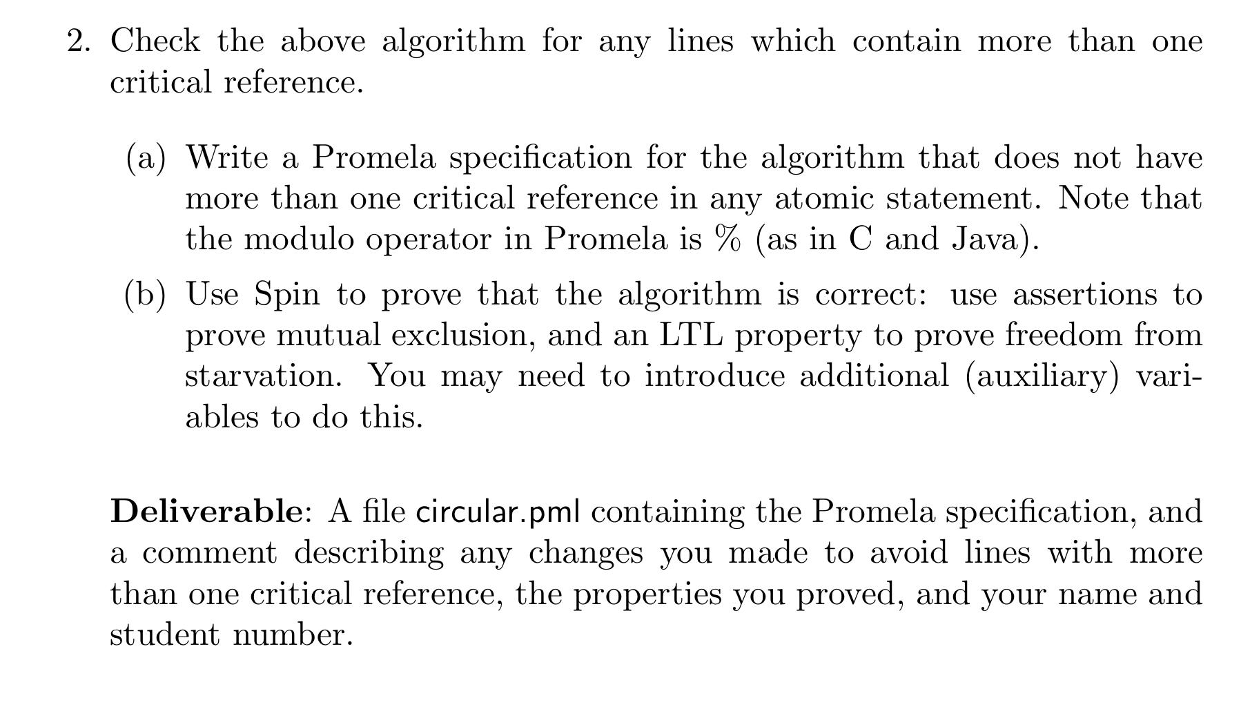 Solved 2. Check the above algorithm for any lines which | Chegg.com