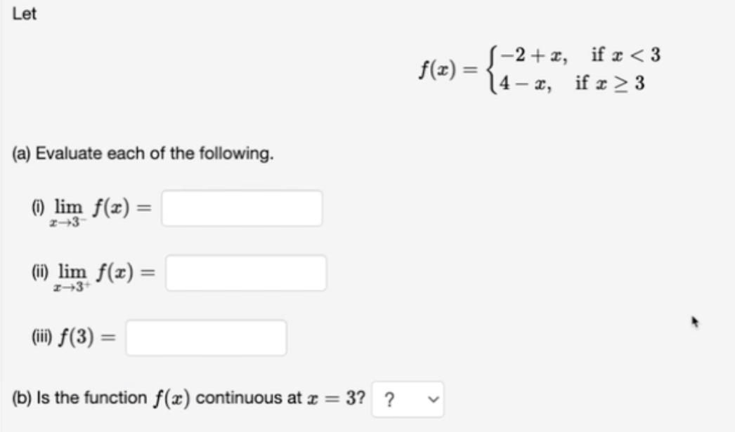 Solved f(x)={−2+x, if x