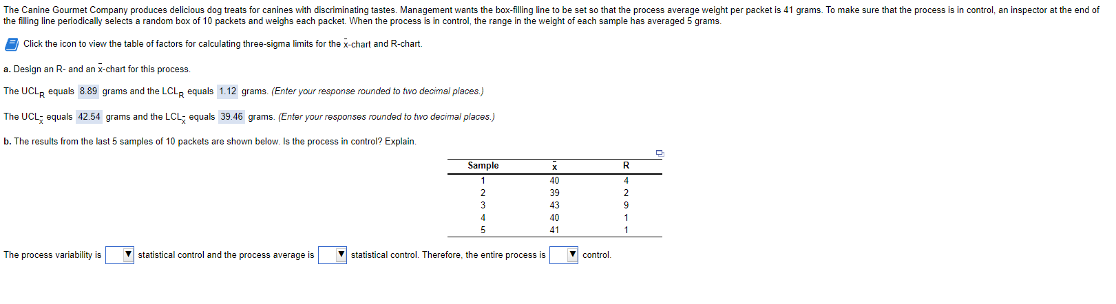 Solved the filling line periodically selects a random box of | Chegg.com
