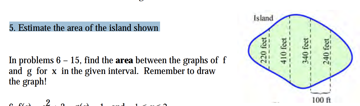 Solved 5. Estimate the area of the island shown. IGNORE | Chegg.com