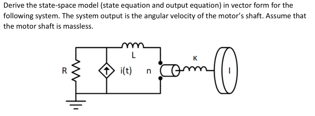 Solved Derive the state-space model (state equation and | Chegg.com