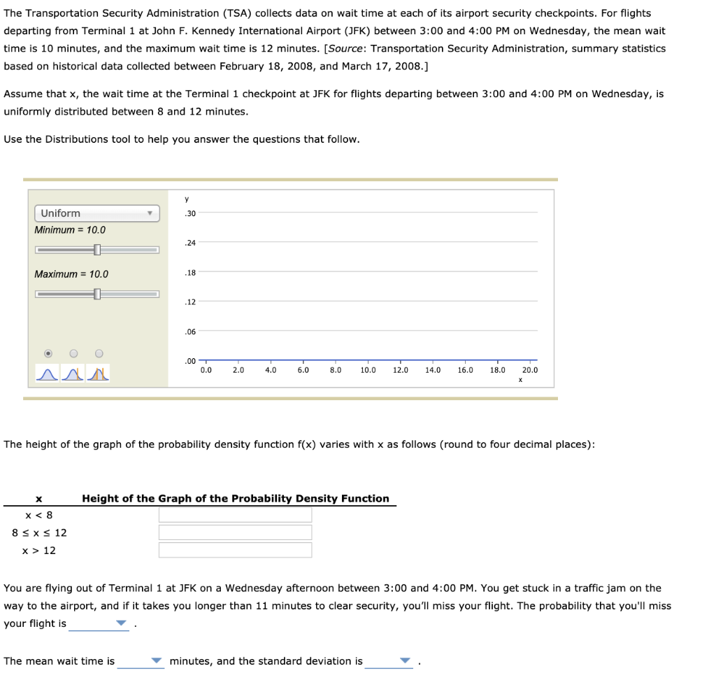 Solved The Transportation Security Administration (TSA) | Chegg.com