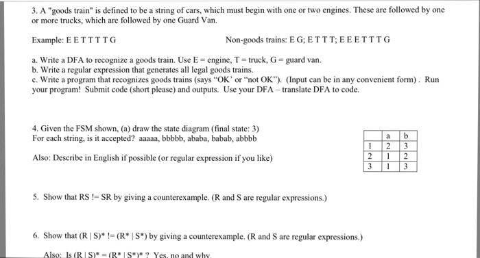 Solved HOMEWORK 1: FINITE AUTOMATA, REGULAR EXPRESSIONS, & | Chegg.com