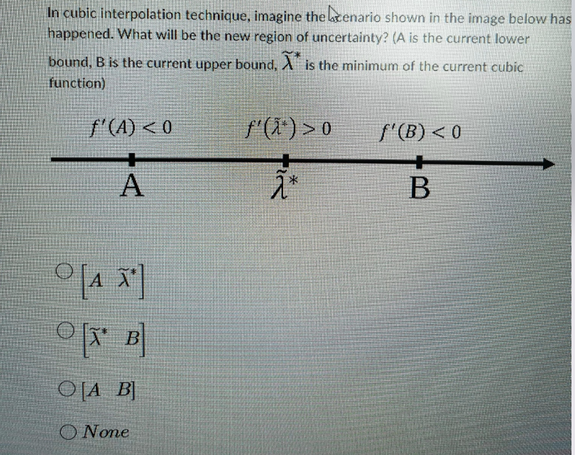 In cubic interpolation technique, imagine the | Chegg.com