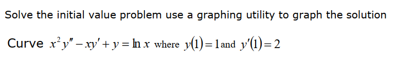 Solved Solve the initial value problem use a graphing | Chegg.com