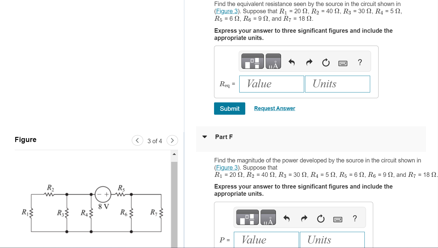 Solved Find the equivalent resistance seen by the source in | Chegg.com