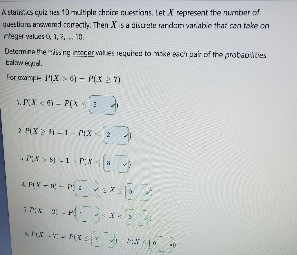 Solved statistics quiz has 10 multiple choice questions. Let | Chegg.com