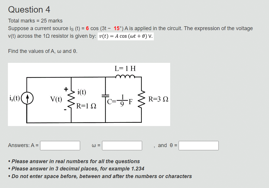 Solved Question 4 Total marks =25 marks Suppose a current | Chegg.com Solved Question 4 Total marks =25 marks Suppose a current | Chegg.com