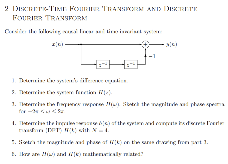 Solved 2 DISCRETE-TIME FOURIER TRANSFORM AND DISCRETE | Chegg.com