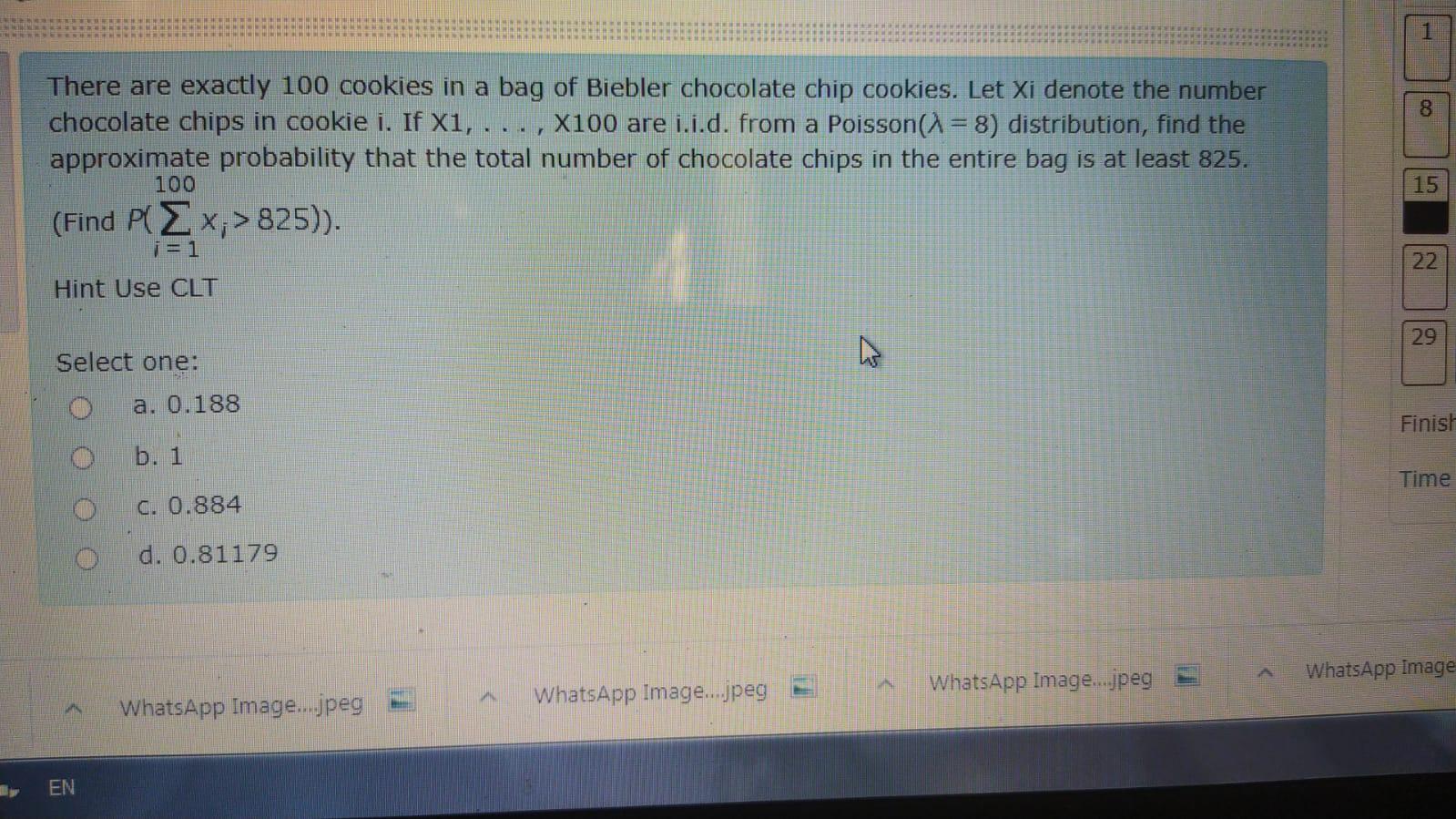 Solved 1 co There are exactly 100 cookies in a bag of | Chegg.com