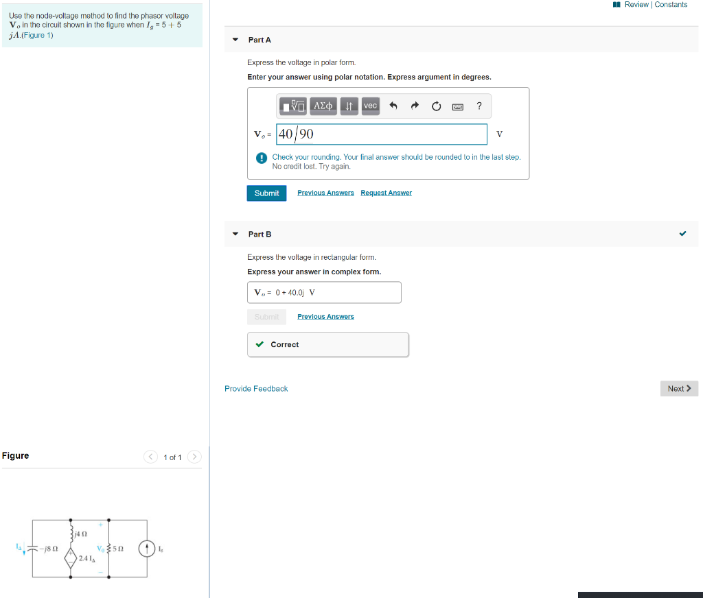 Solved Review Constants Use the node-voltage method to find | Chegg.com