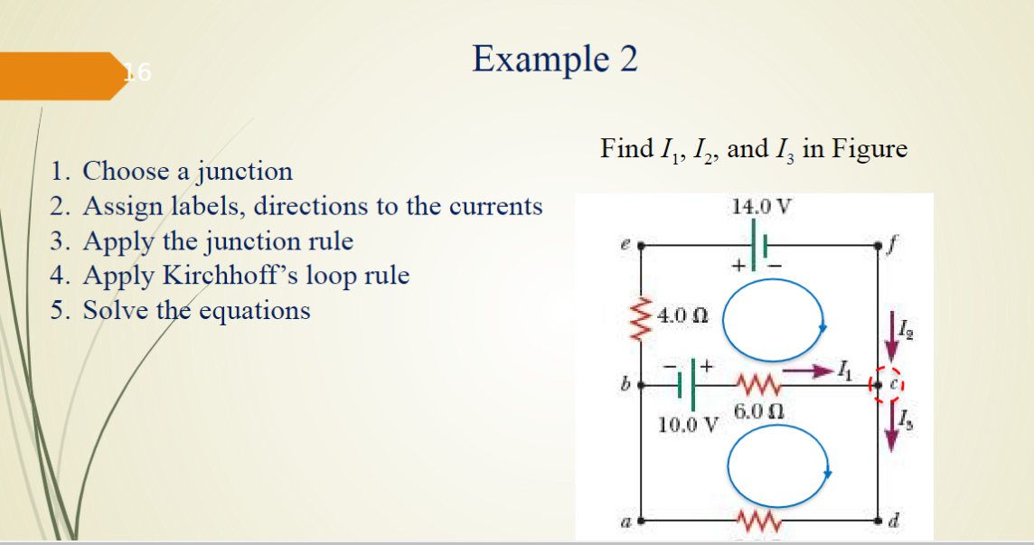 Solved Example 2 Find I1,I2, and I3 in Figure 1. Choose a | Chegg.com