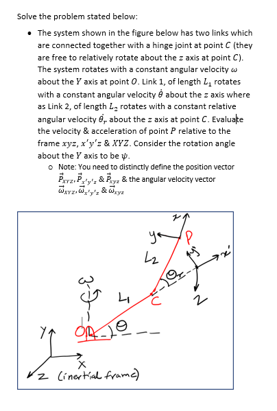Solved Solve the problem stated below: - The system shown in | Chegg.com
