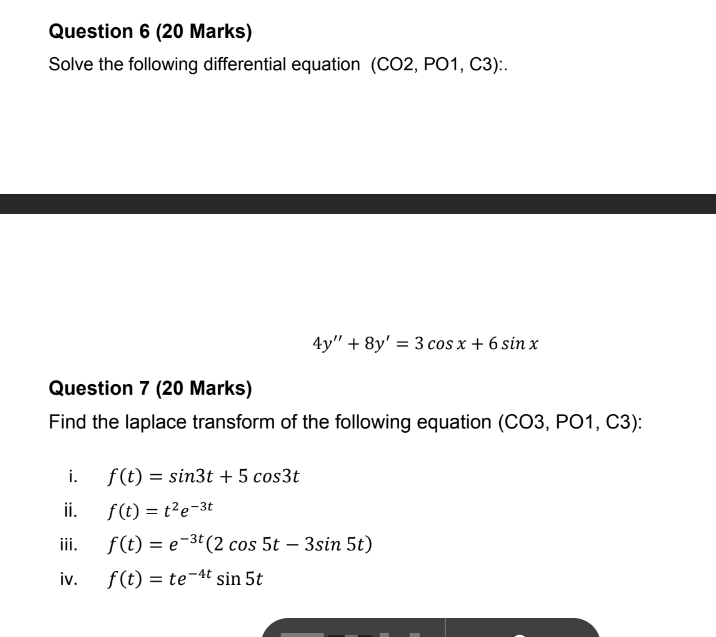 Solved Solve the following differential equation | Chegg.com