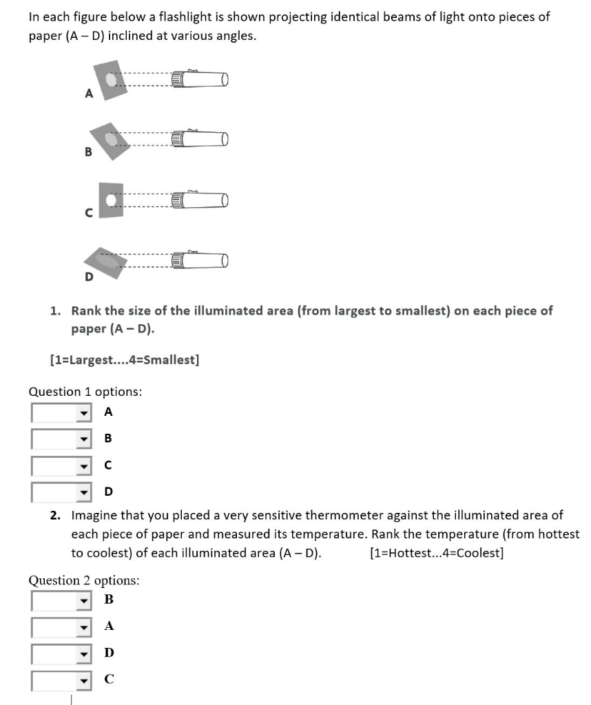 Solved In each figure below a flashlight is shown projecting | Chegg.com