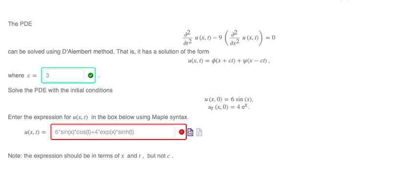 Solved The PDE д2 can be solved using D'Alembert method. | Chegg.com