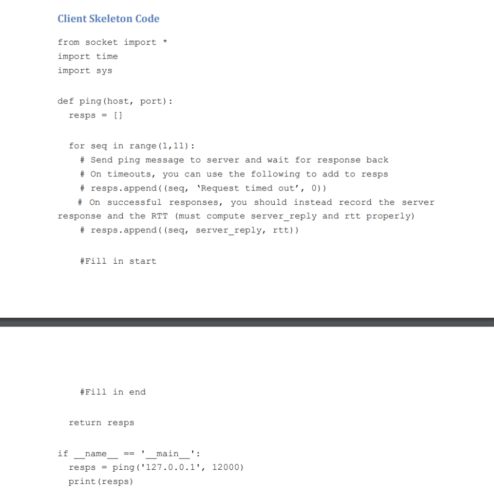 Solved In this lab, you will learn the basics of socket | Chegg.com