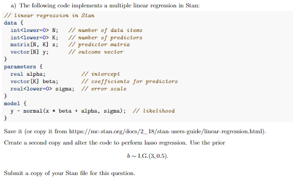 Solved following code implements a multiple linear | Chegg.com Solved following code implements a multiple linear | Chegg.com