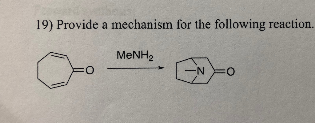 Solved 19) Provide a mechanism for the following reaction. | Chegg.com