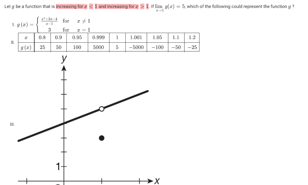 Solved Let g be a function that is increasing for x Solved Let g be a function that is increasing for x