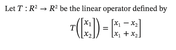 Solved Let T:R2→R2 be the linear operator defined by | Chegg.com