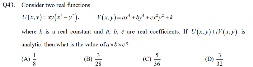 Solved Q43. ﻿Consider two real | Chegg.com